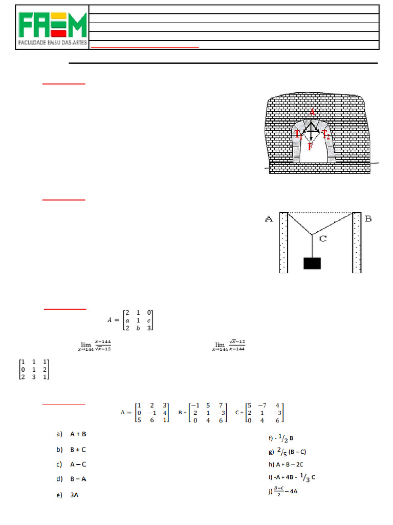 Lista Ga 2024 2 Exercicios | PDF