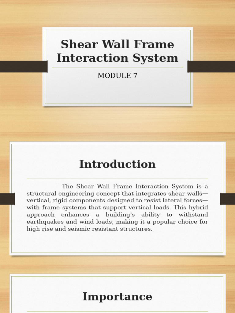 Shear Wall Frame Interaction System RCD | PDF | Civil Engineering | Building Engineering