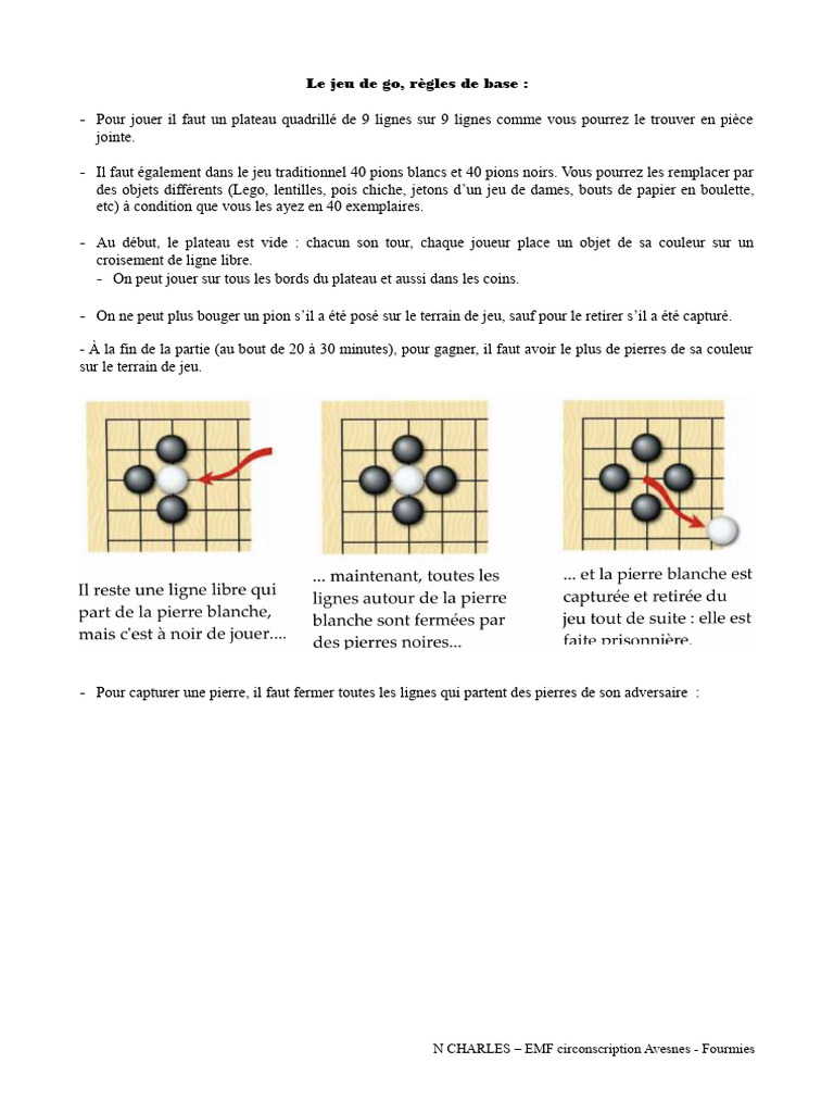 Apprendre le jeu de go aux enfants | PDF