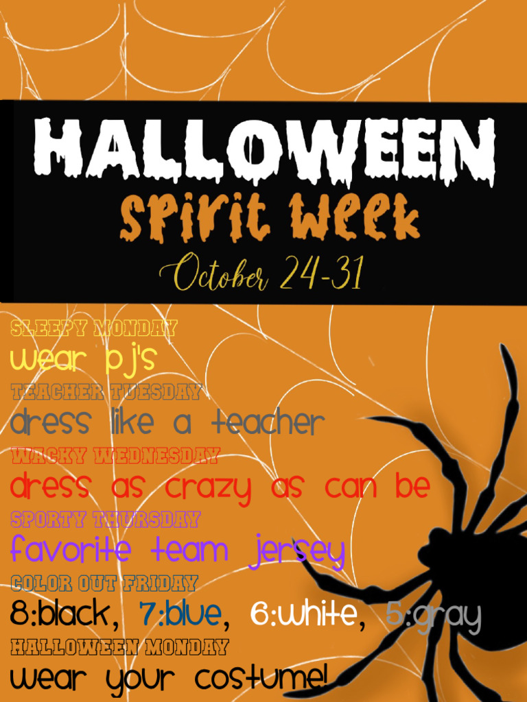 Halloween Spirit Week | PDF