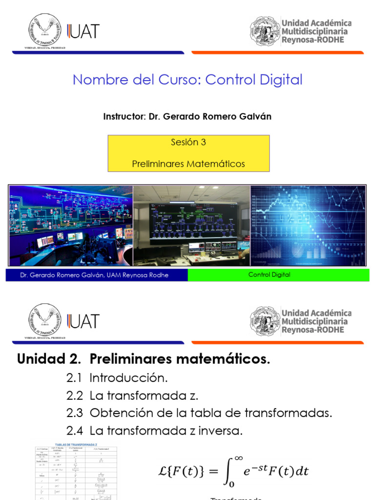 Sesión 3 Transformada Z (CD - 2024 - 03) Electrónica | PDF | Análisis funcional | Análisis ...