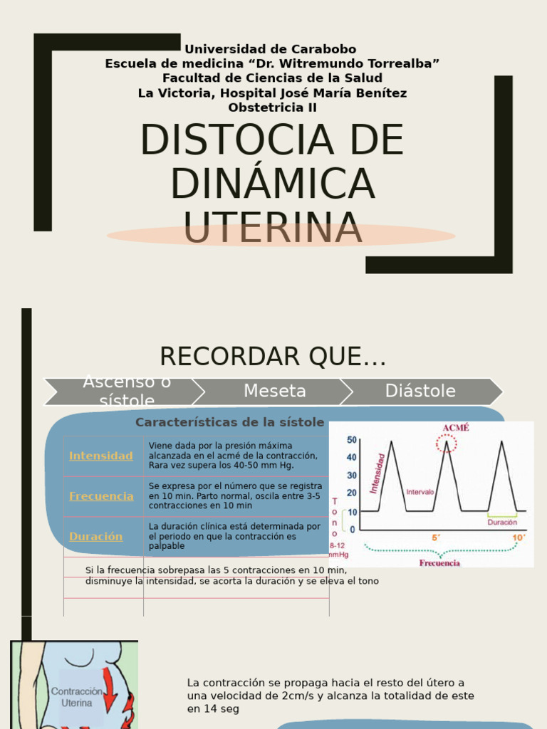 Distocia de Dinámica Uterina: Causas y Tipos | PDF | Parto | Maternidad