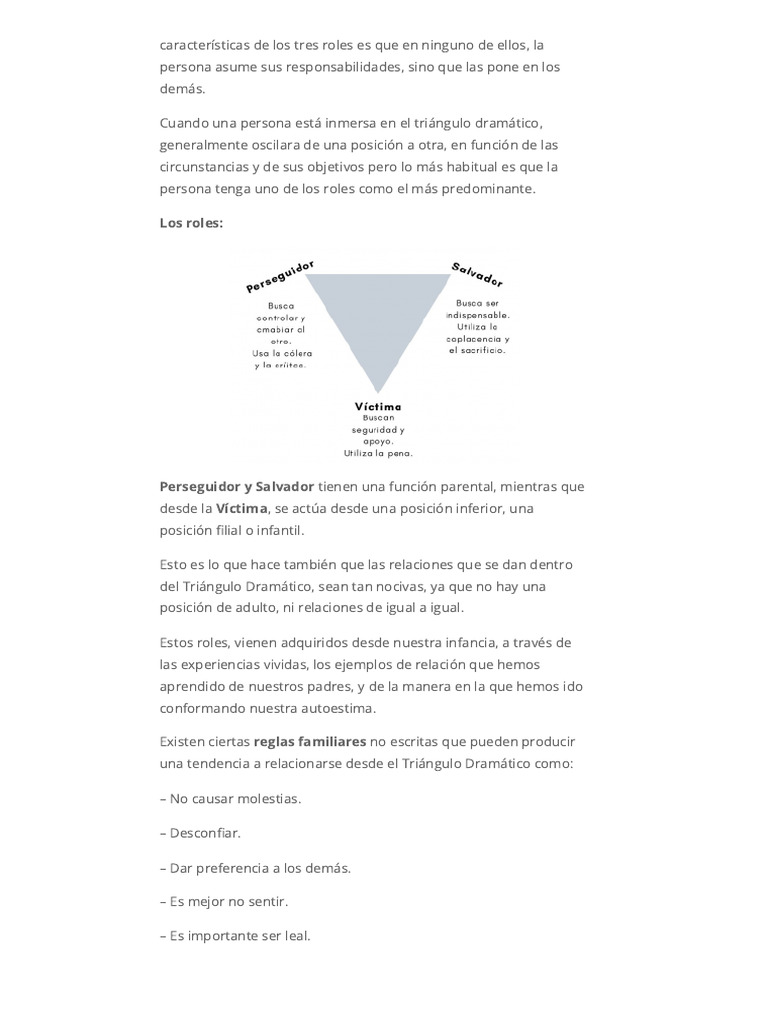 El Triángulo Dramático de Karpman Part3 | PDF