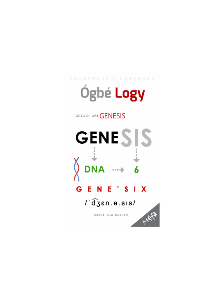 Ogbe Logy Genesis Origin | PDF