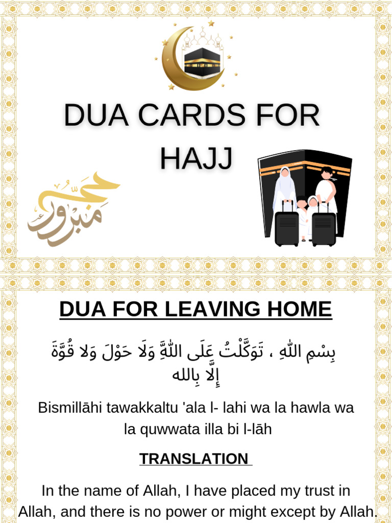 Hajj Dua Cards | PDF | Sharia | Abrahamic Religions
