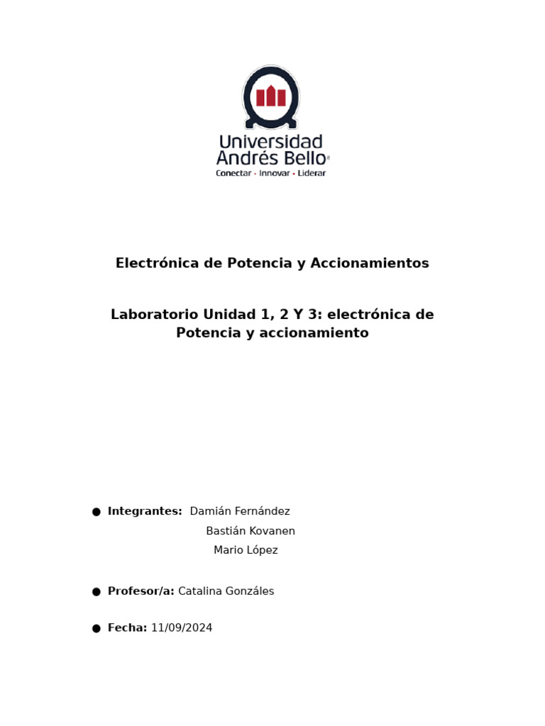 Lab - 1,2,3 - Electronica de Potencia | PDF | Energia electrica | Rectificador