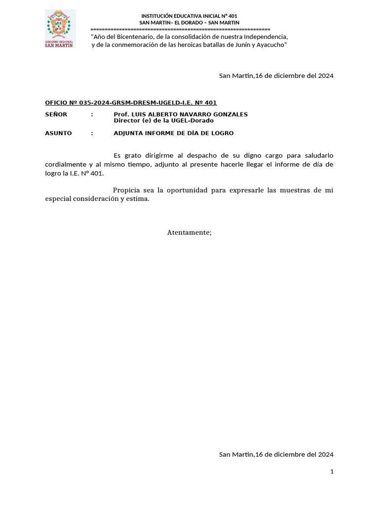 1. dia de logro_401 | PDF 1. dia de logro_401 | PDF