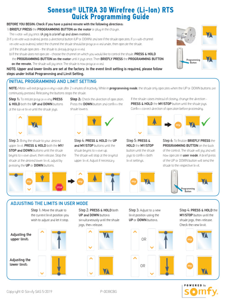 SOMFY Sonesse-ULTRA-30 Quick-Guide v7 | PDF