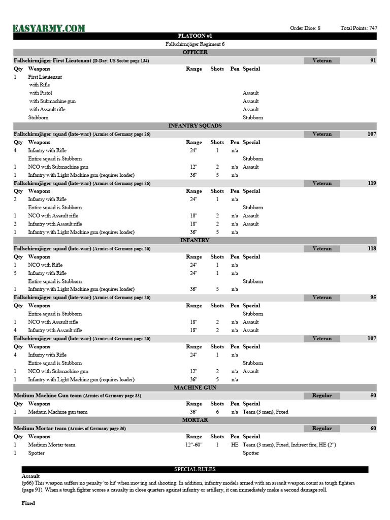 FJR6 Normandie | PDF | Machine Gun | Platoon