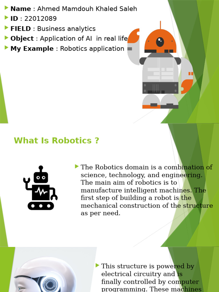 Applications of Robotics in Daily Life | PDF | Robotics | Robot