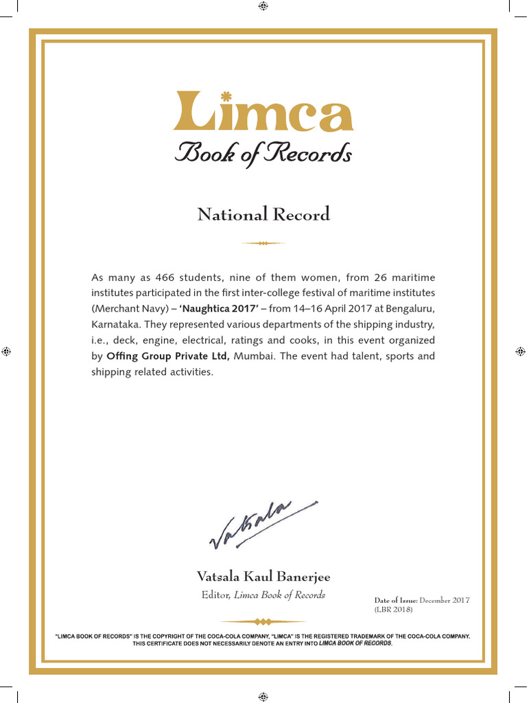LIMCA Book of Records | PDF