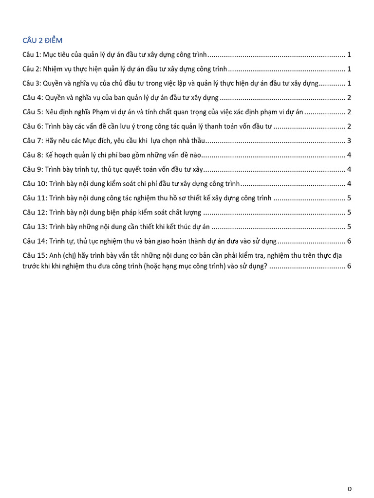 QLDA CÂU 2 ĐIỂM | PDF