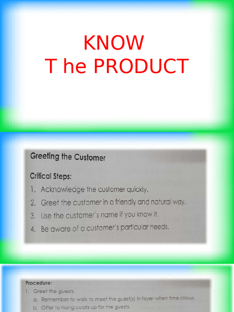 Know The Product | PDF