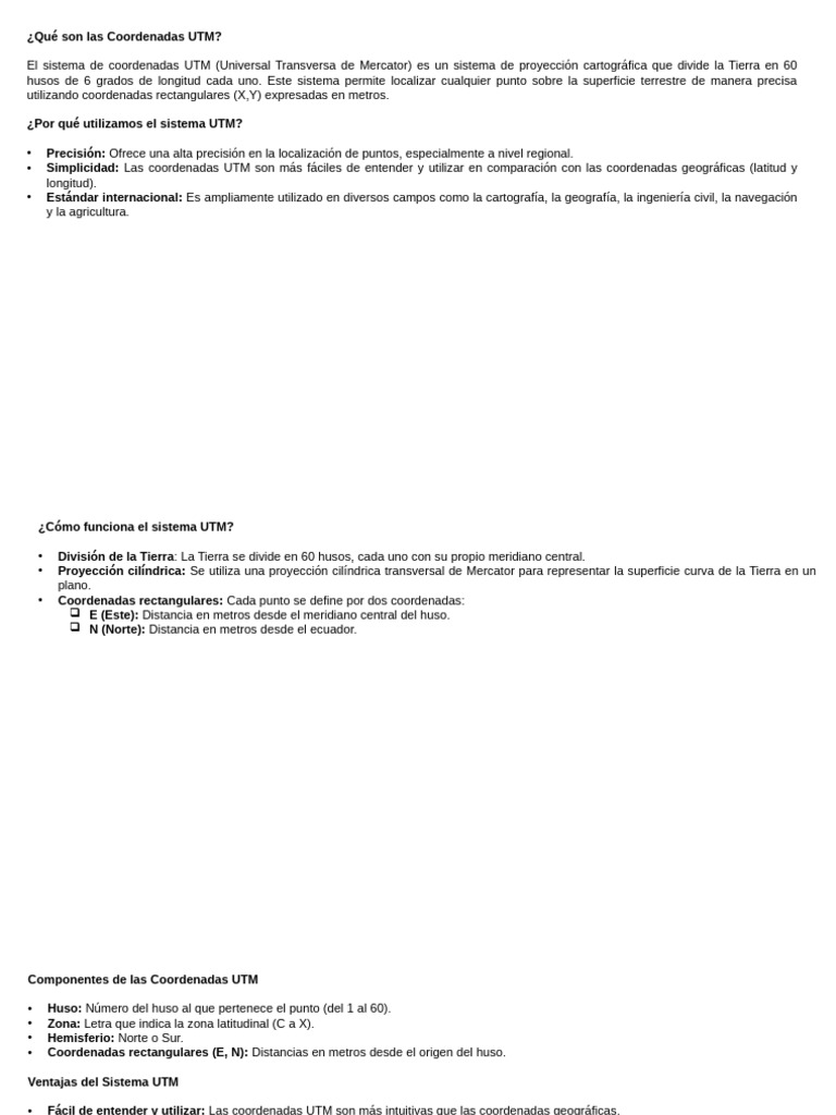 Coordenadas UTM: Guía Completa y Uso en AutoCAD | PDF | Geofísica | Tecnología geográfica
