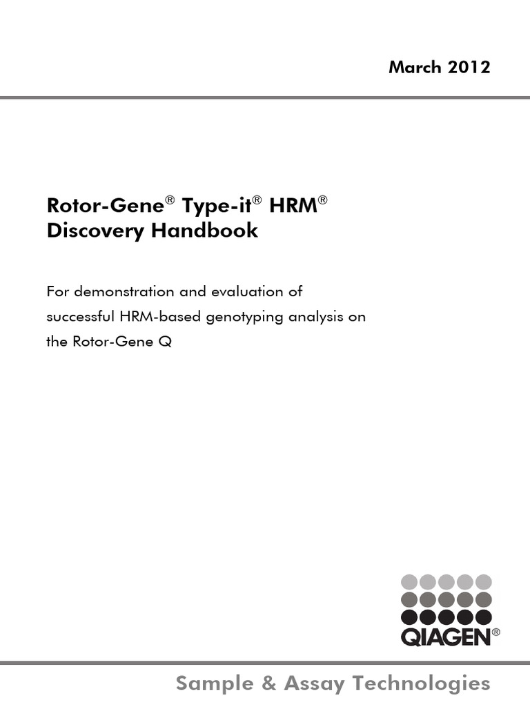 EN-Rotor-Gene-Type-it-HRM-Discovery-Handbook | PDF | Polymerase Chain Reaction | Biology