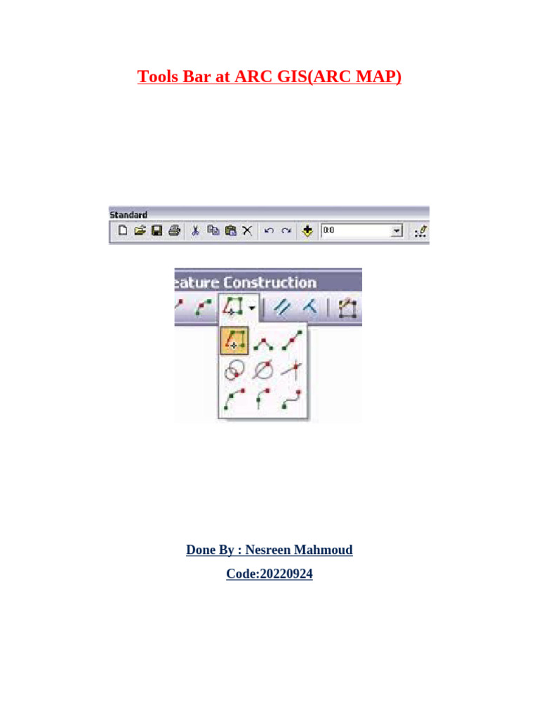 Tools Bar at ARC GIS | PDF