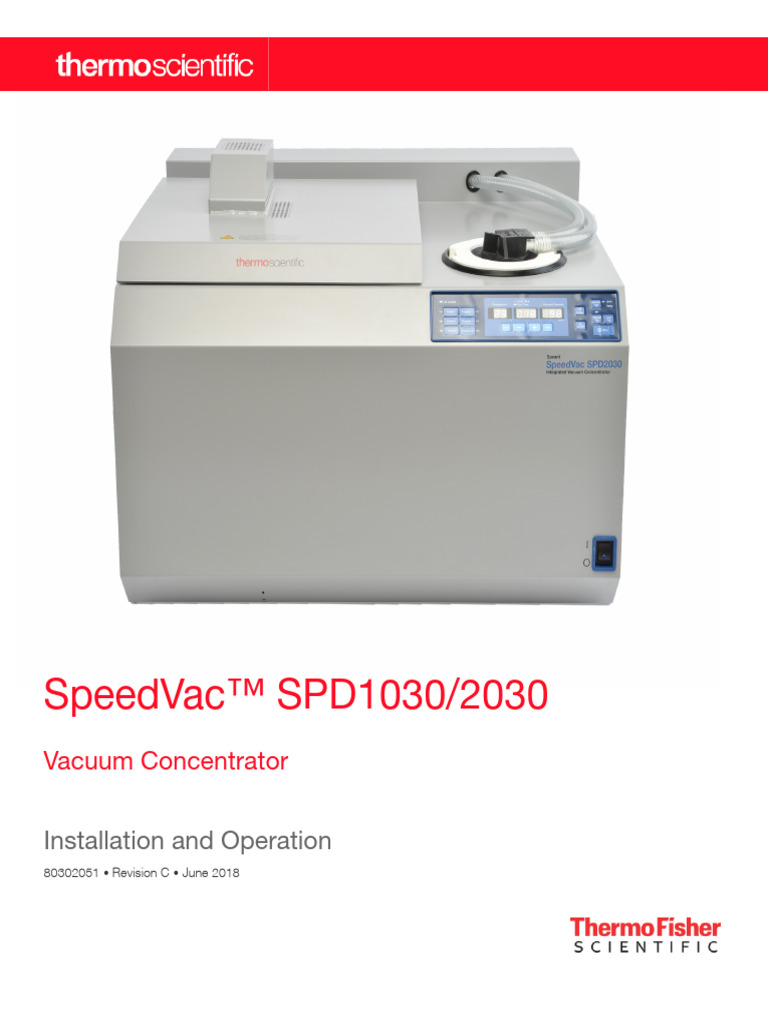 SpeedVac SPD1030/2030 User Manual | PDF | Alternating Current ...