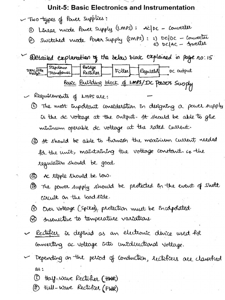 Beee Unit-5 Rectifiers Updated-1 | PDF | Amplifier | Rectifier