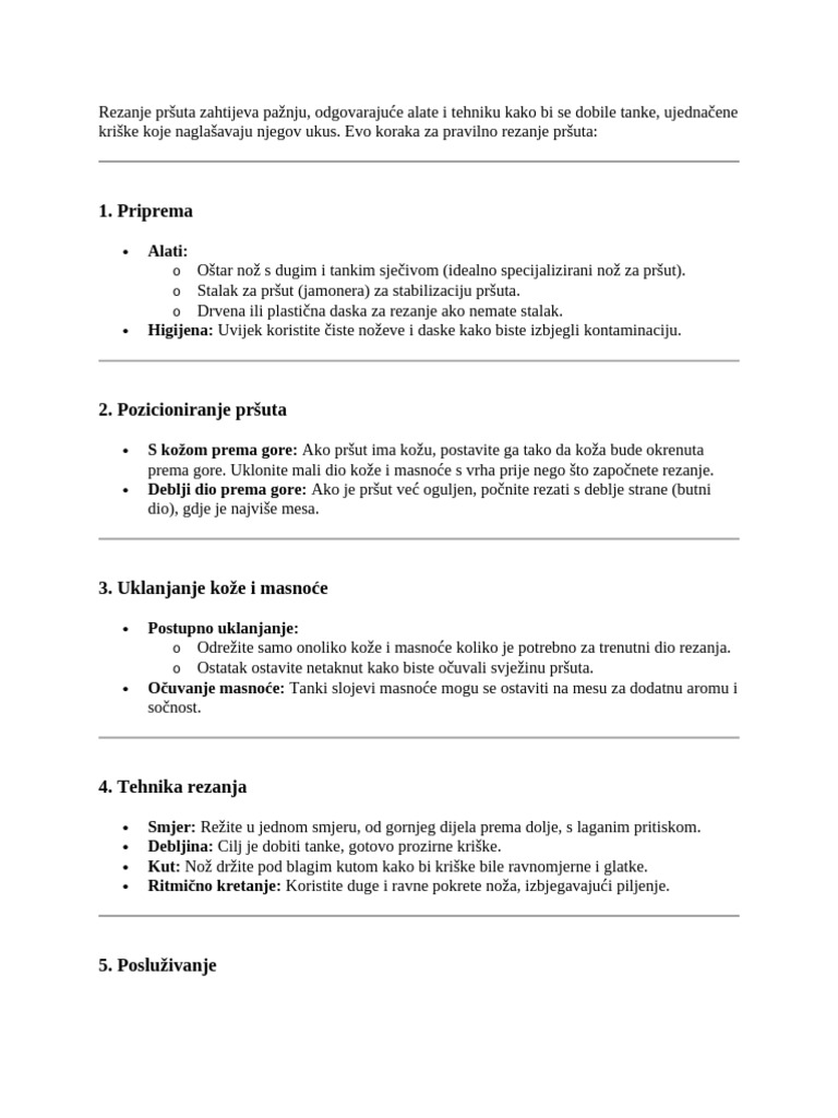 Rezanje Prsuta | PDF
