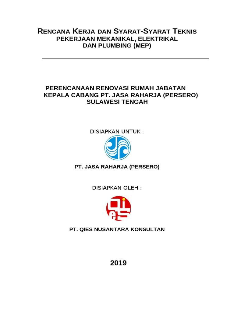 Rks Mep Rumah Dinas | PDF