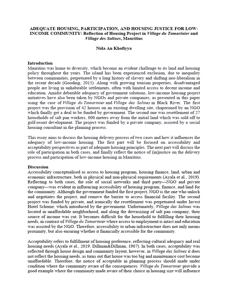Theory of Housing Justice | PDF | Non Governmental Organization ...