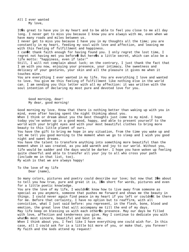 Love Letters | PDF | Love | Feeling