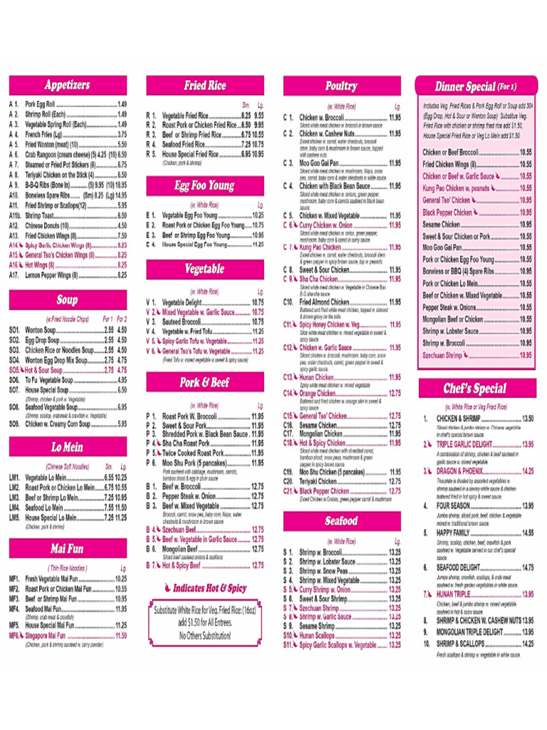 Mr. Wonton Menu | PDF