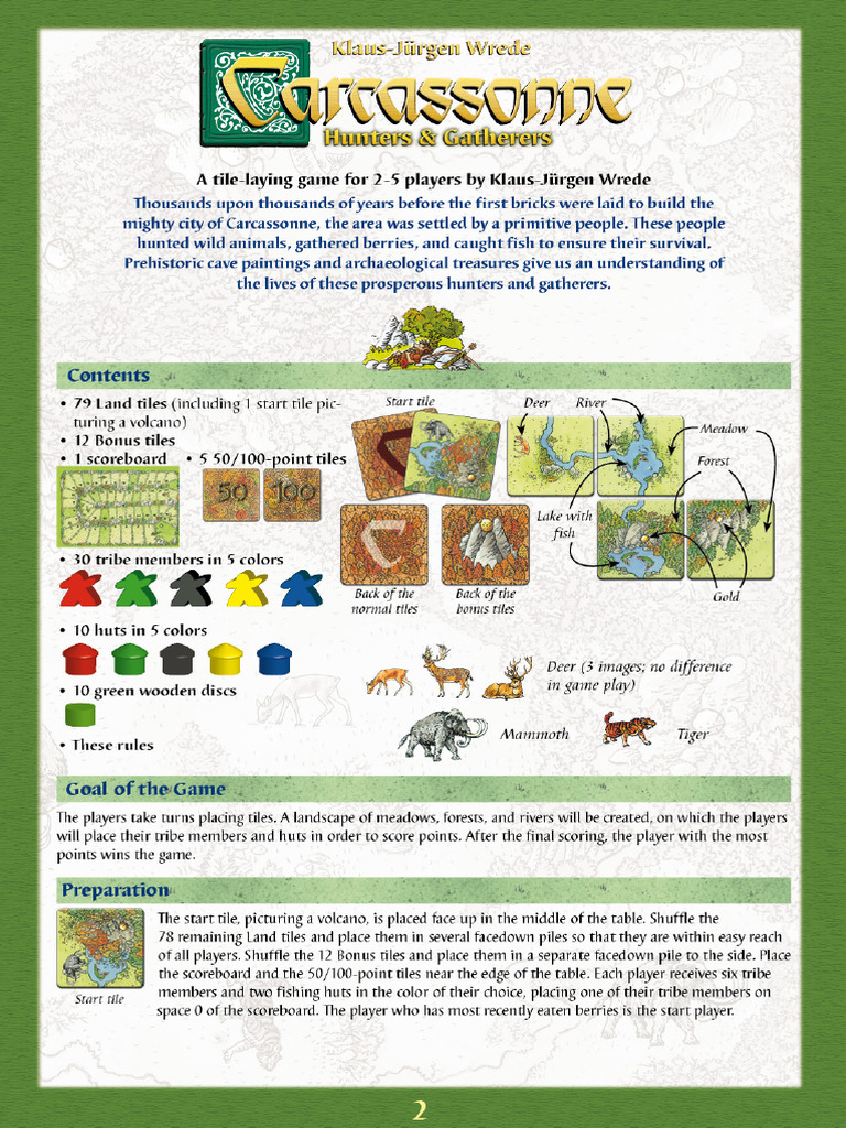 Carcassonne Hunters and Gatherers-Rules | PDF
