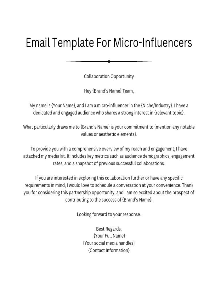 Micro-Influencer Email Templates | PDF | Social Media | Popular Culture ...