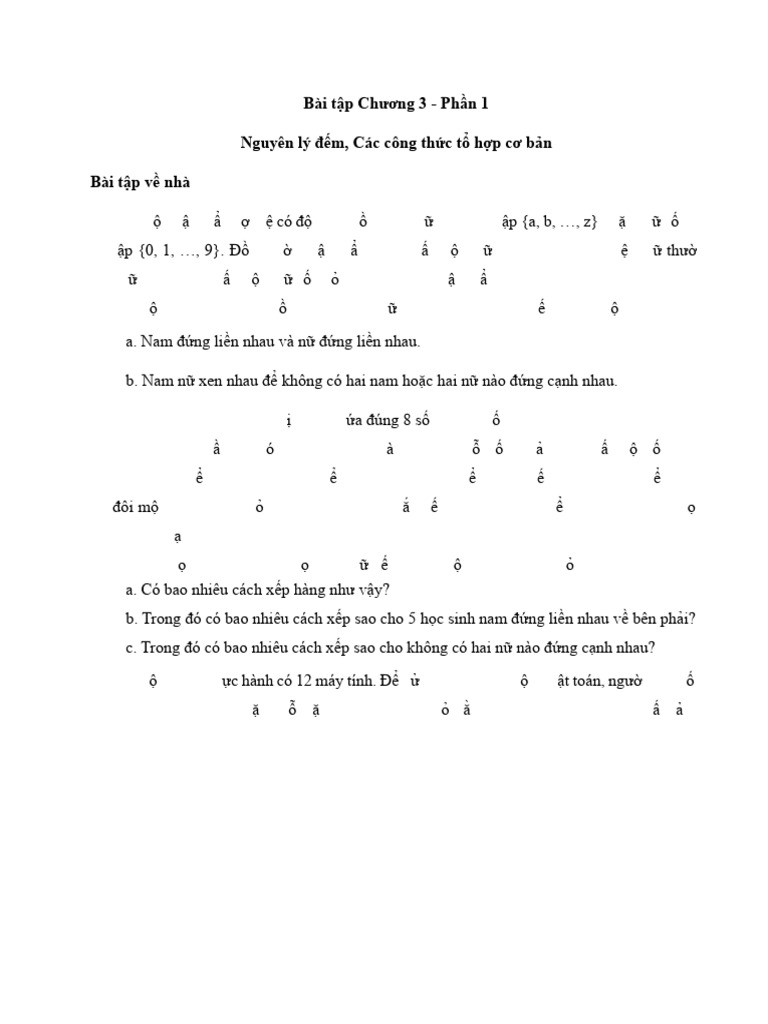 Tuan 6 - Chuong 3 - Ly Thuyet To Hop - BTVN | PDF