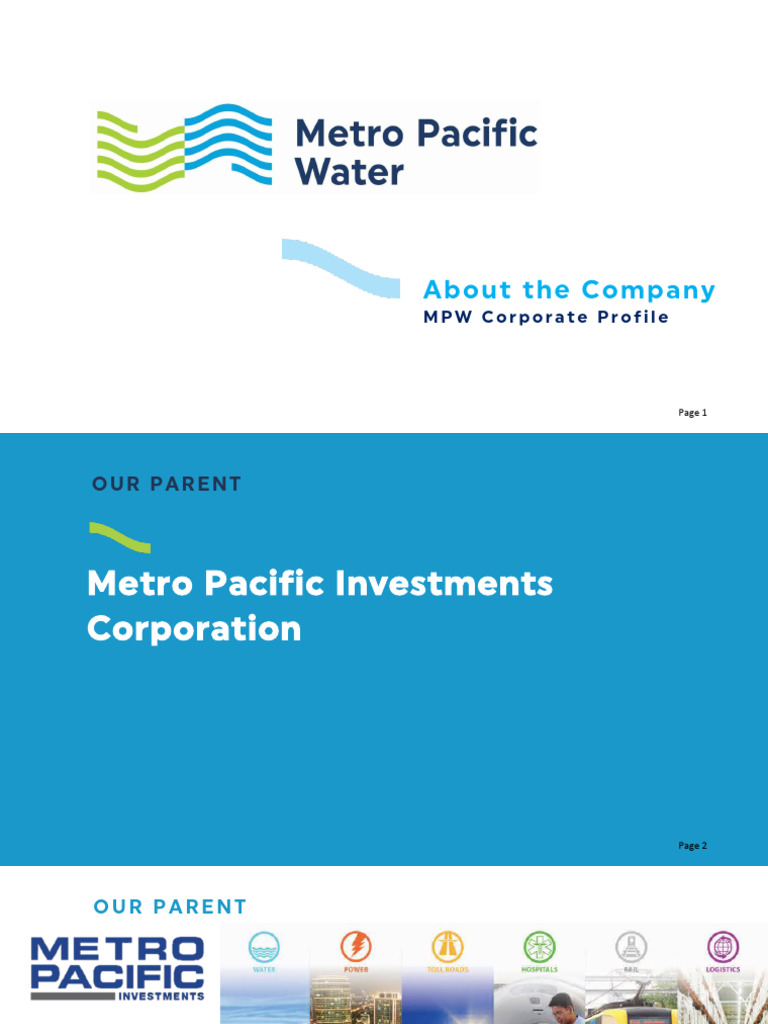 MPW-Corporate-Profile | PDF | Water Supply | Public–Private Partnership