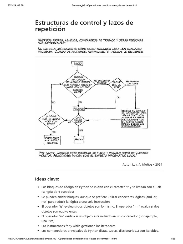 Control de flujo en Python: condicionales y lazos | PDF | Python ...