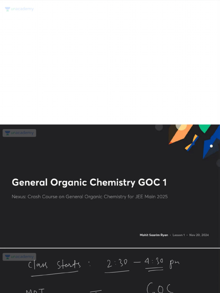 General Organic Chemistry GOC 1 With Anno | PDF