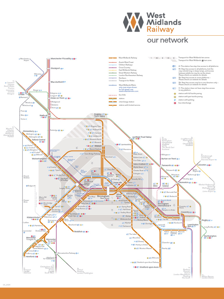 WMR network map ONLINE TOCs JUN24 | PDF | Railway Companies | England