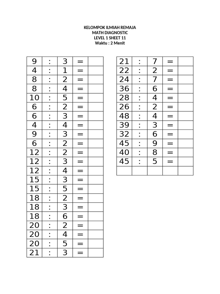 Math Level 1 - 4 | PDF