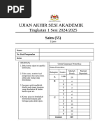 Contoh Kertas Ujian Sekolah 2024/2025 | PDF