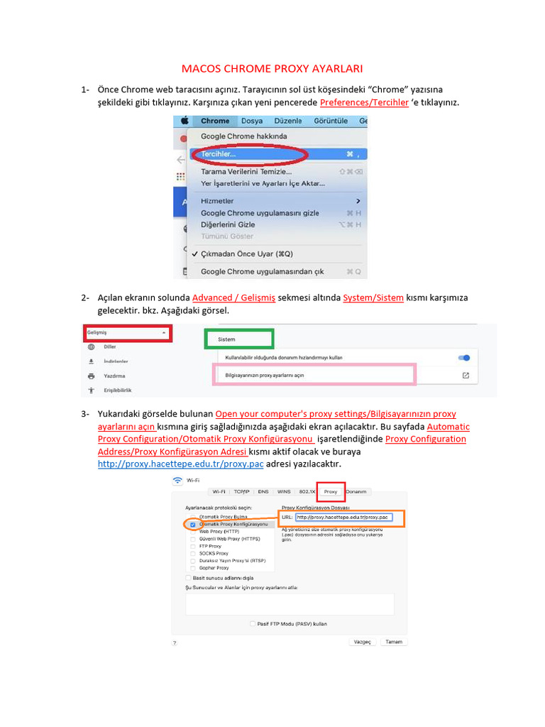 Macos Chrome Proxy Ayarlari2021 | PDF