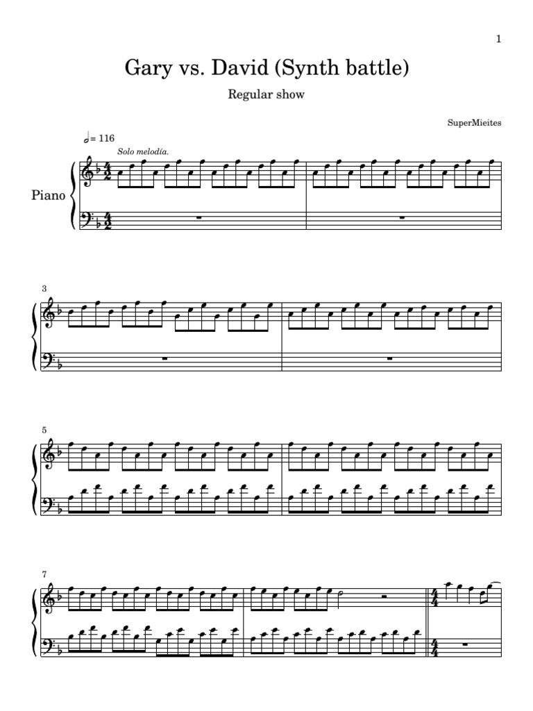 Gary vs. David (Synth Battle) | PDF