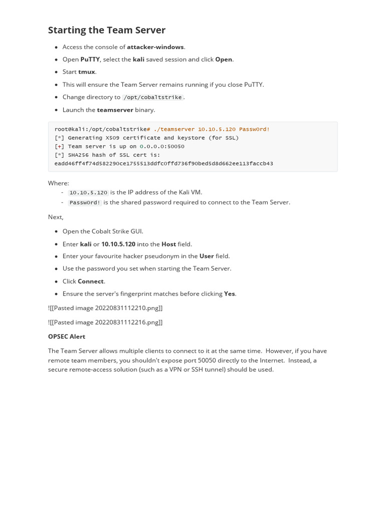 Setting Up Cobalt Strike Team Server | PDF