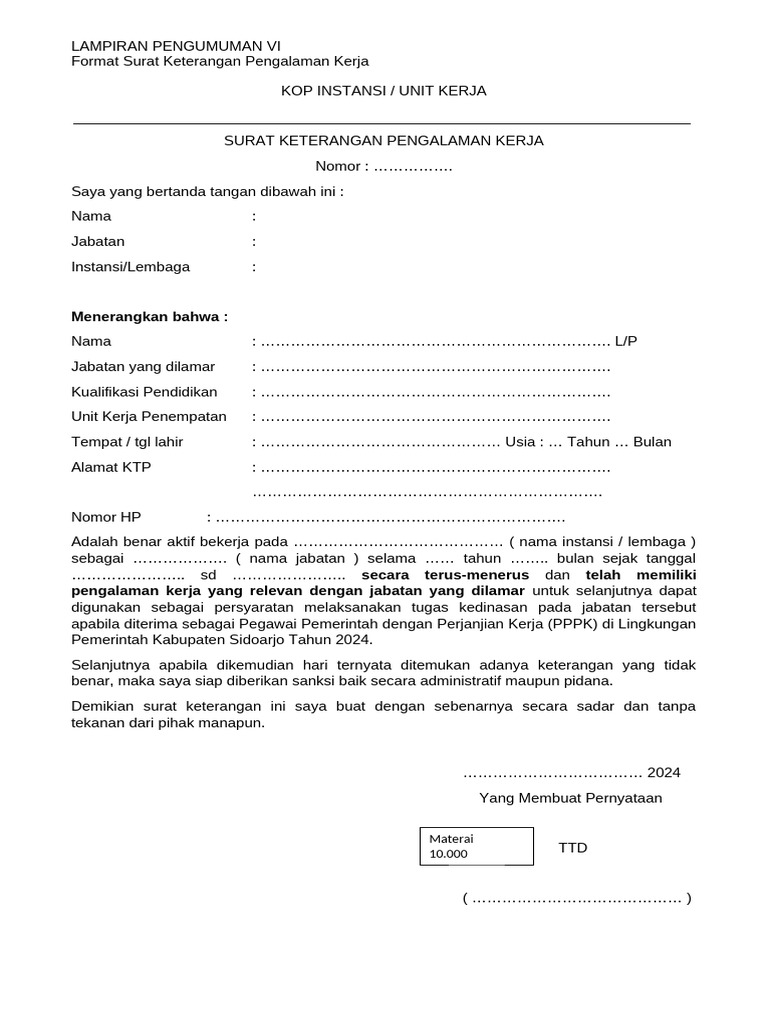 3 PENGALAMAN KERJA | PDF