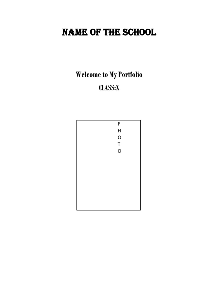 Portfolio - Class X | PDF