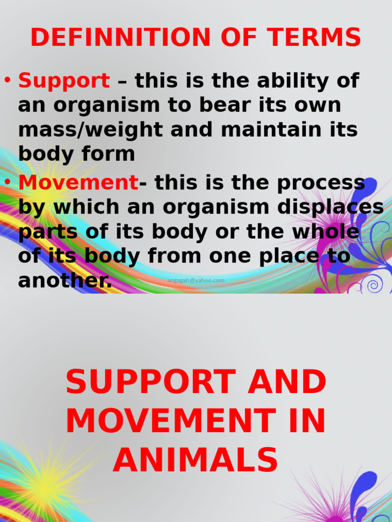 Support and Movement in Plants and Animals | PDF | Vertebral Column ...