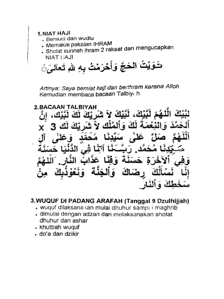 Bacaan Dan Urutan Haji | PDF