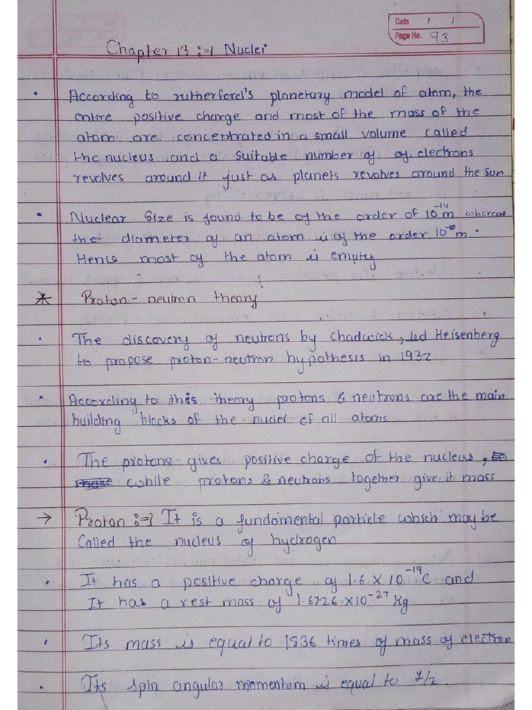 Chapter 13 Nuclei | PDF