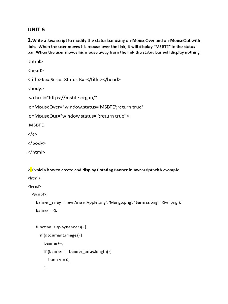 UNIT 5,6 CSS CT-2 | PDF | World Wide Web | Internet & Web