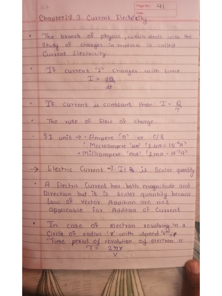 Chapter 3 Current Electricity | PDF
