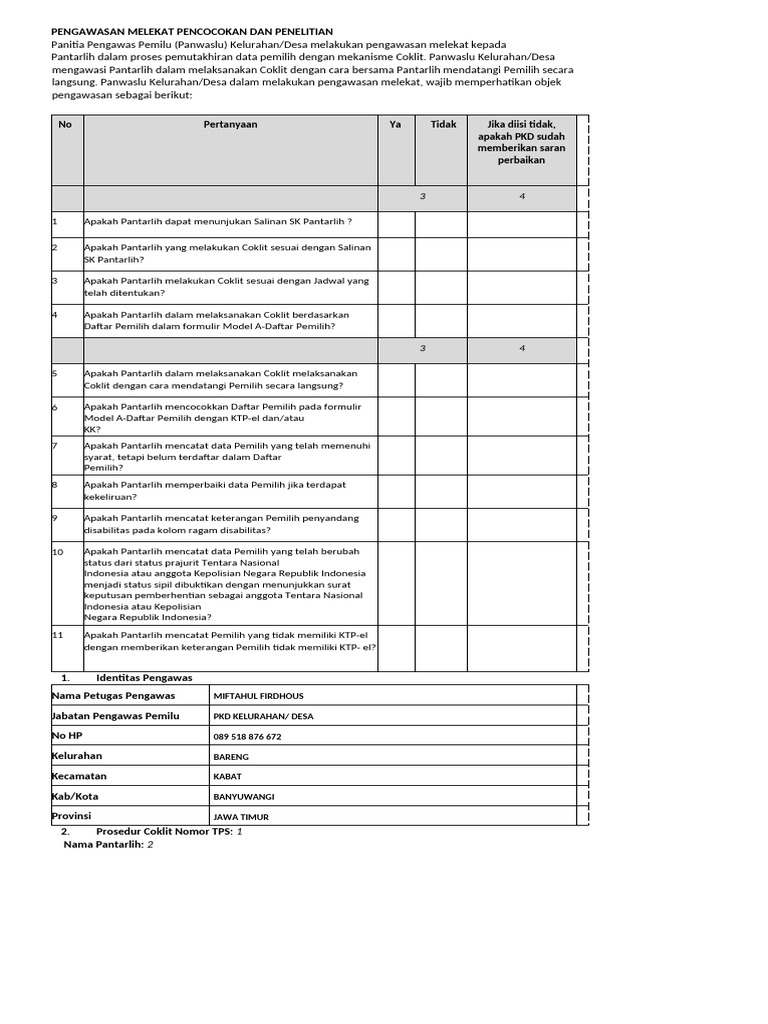 PKD - Pengawasan Melekat Pencoklitan - 1 | PDF
