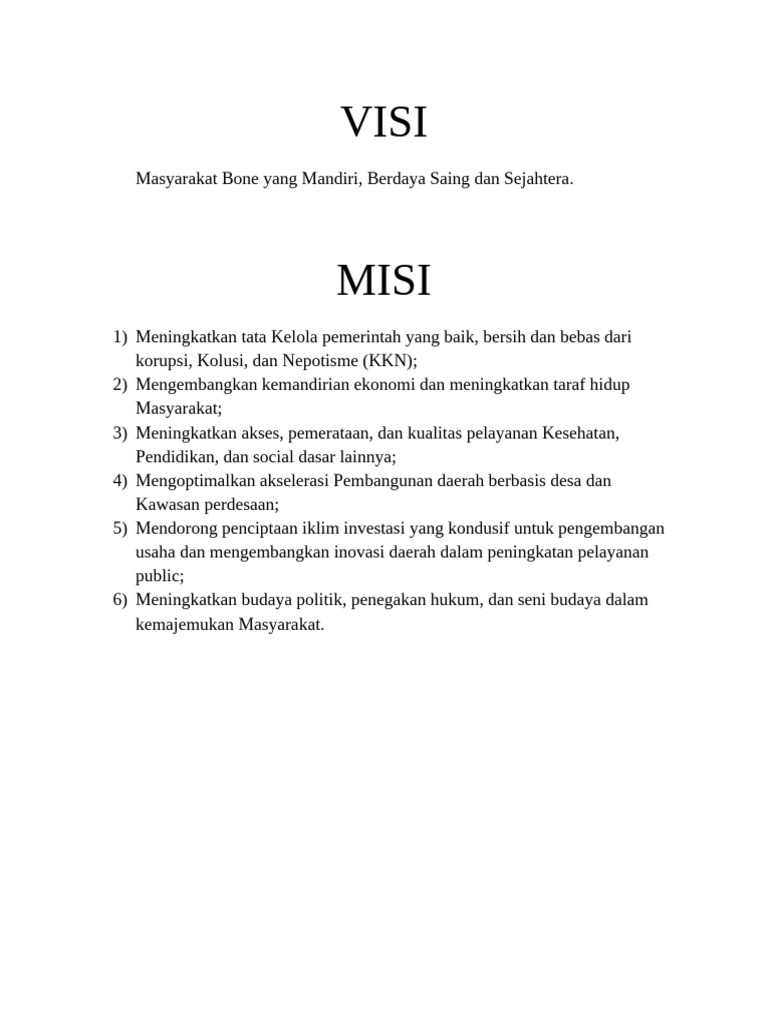 Visi Misi | PDF