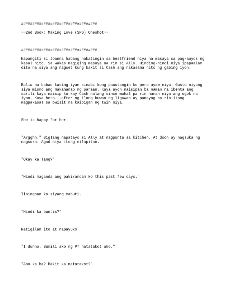 2nd Book - Making Love (SPG) Oneshot | PDF