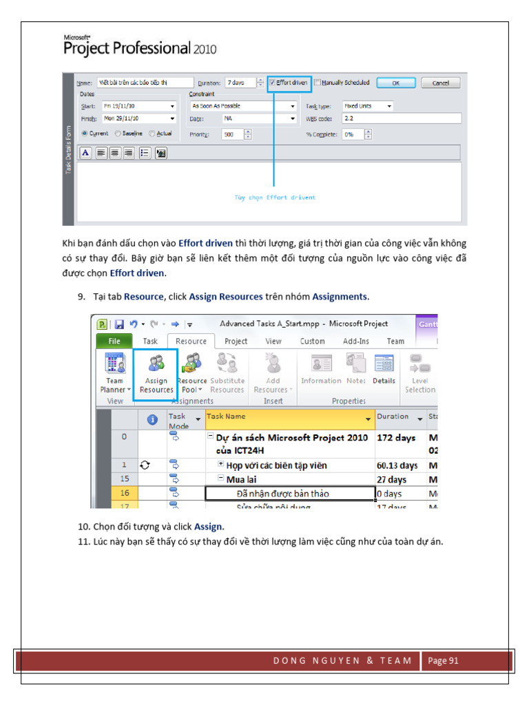 10.huong Dan Su Dung Microsoft Project 2010 Trang 10 | PDF